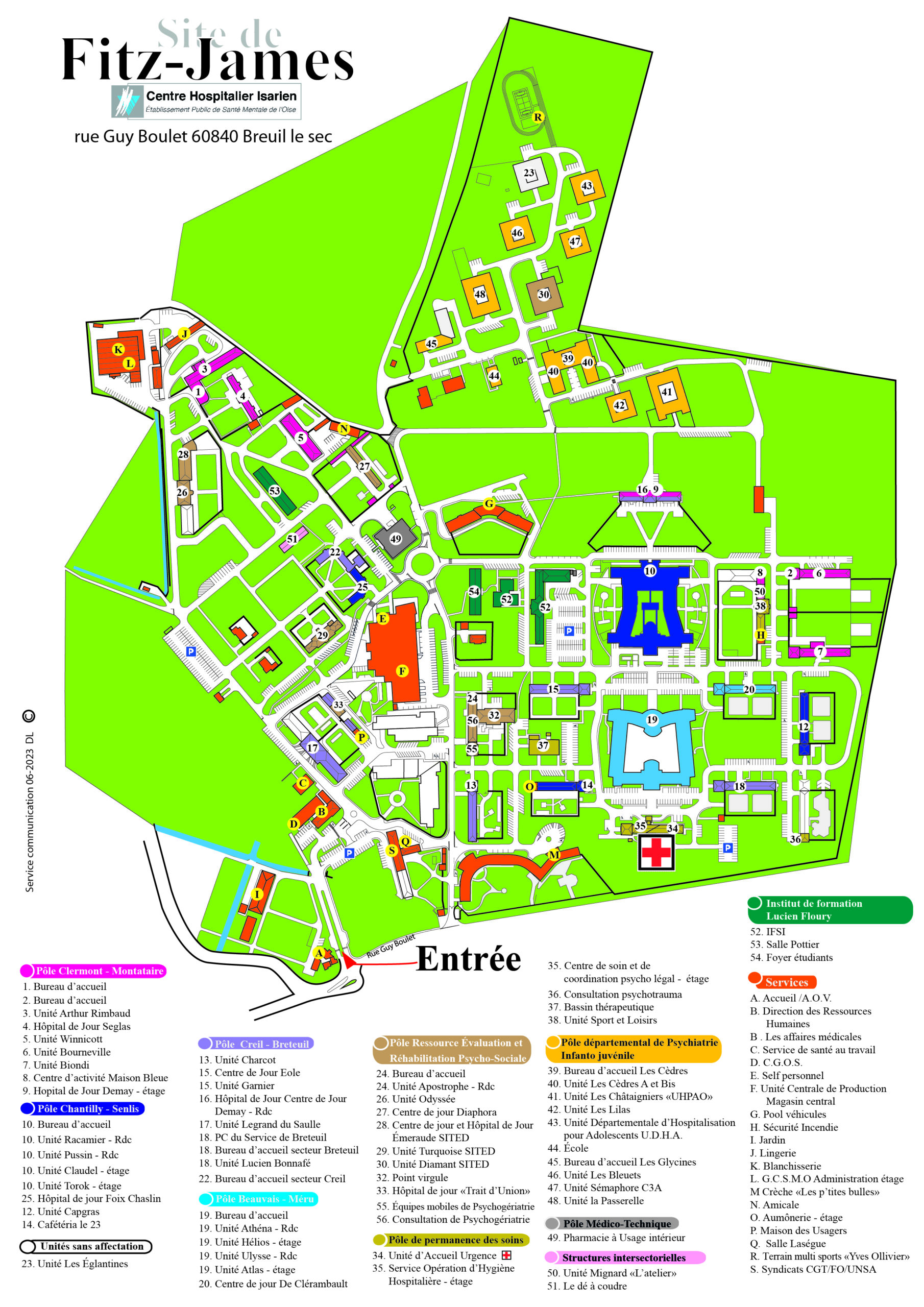 Plans et accès - Centre Hospitalier Isarien