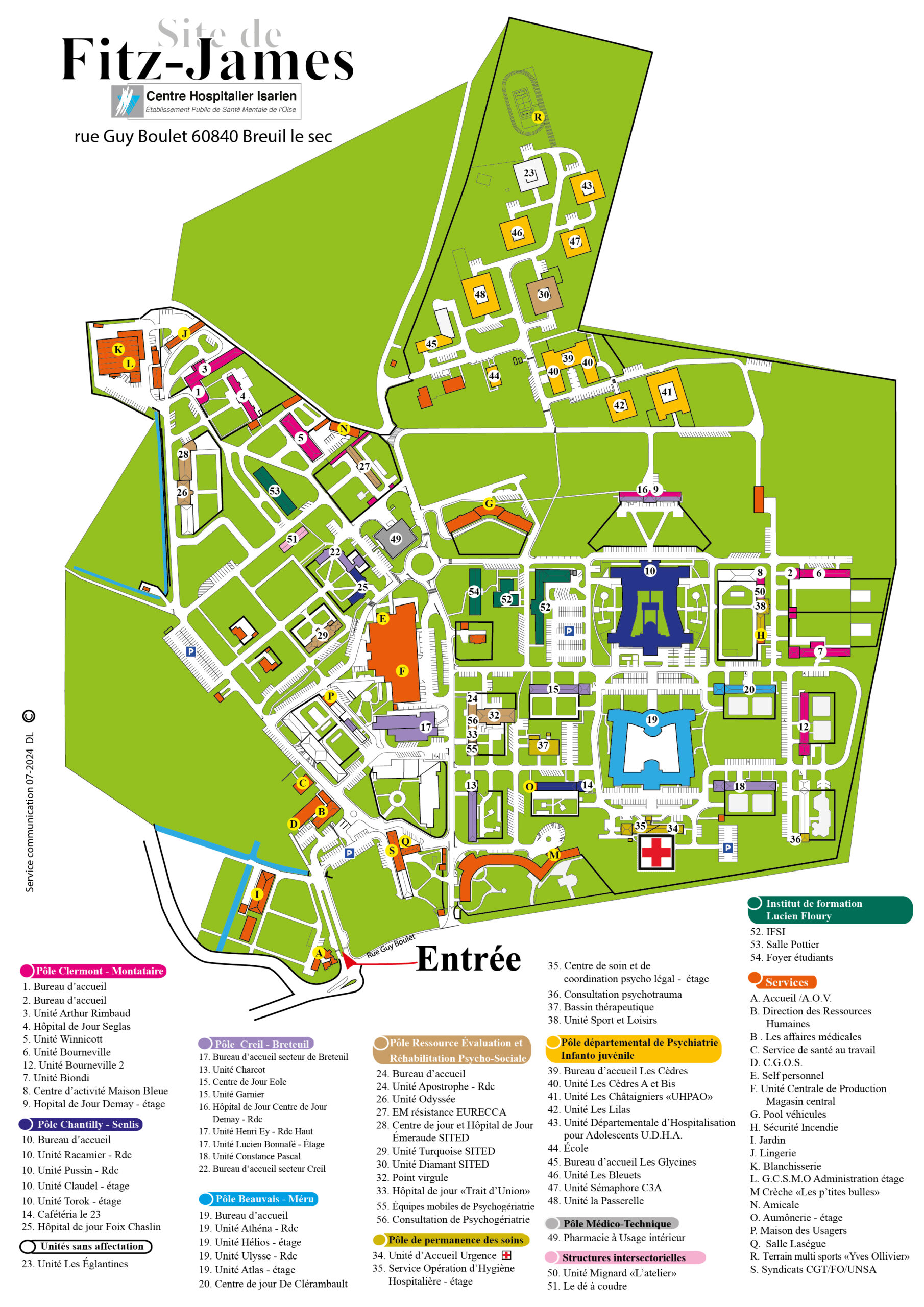 Plans et accès - Centre Hospitalier Isarien
